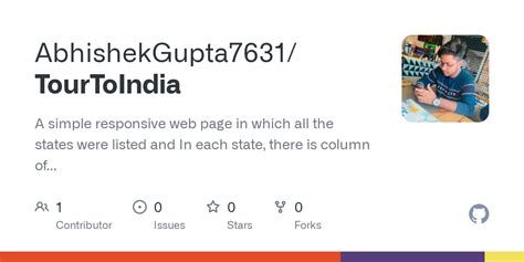 GitHub AbhishekGupta TourToIndia A Simple Responsive Web Page In Which All The States
