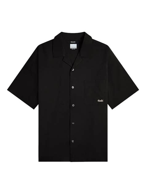 Ksubi Logo Embroidered Shirt Black Farfetch Hk
