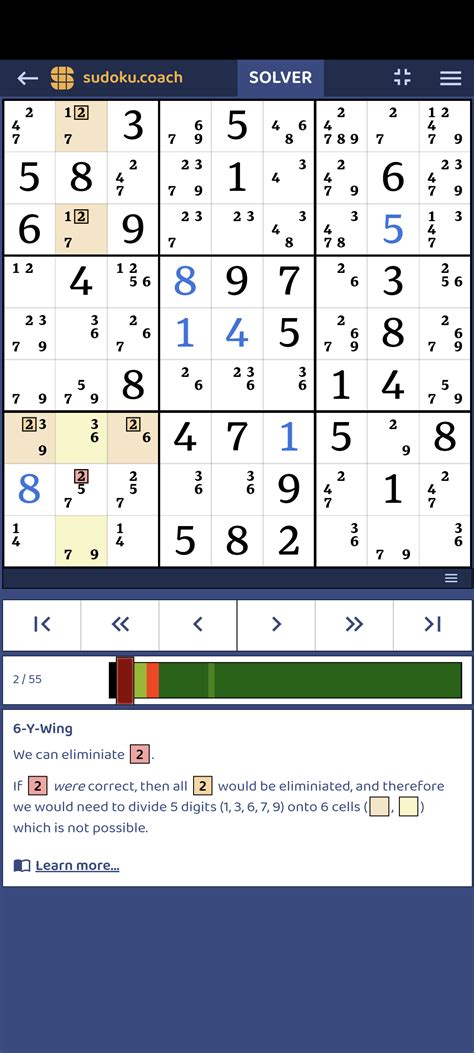 6 Cell Y Wing R Sudoku