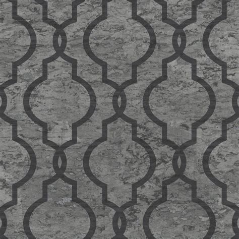 UK20920 Pear Tree Cork Effect Trellis Dark Grey Wallpaper Wallpaper Sales