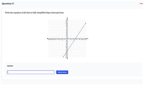 Solved Write The Equation Of The Line In Fully Simplified