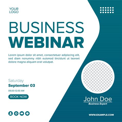 Business Webinar Poster Design Social Media 11543344 Vector Art At Vecteezy