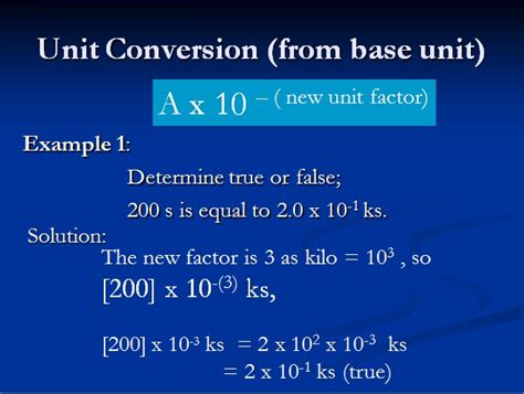 Physicsformfoursmsl Unit Conversion Formula