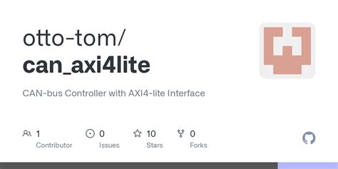 Github Otto Tomcanaxi4lite Can Bus Controller With Axi4 Lite Interface Github Otto Tomcanaxi4lite Can Bus Controller With Axi4 Lite Interface