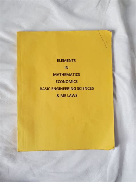 Elements In Mathematics Economics Basic Engineering Sciences And Me