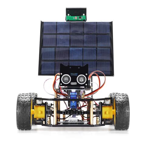 Tscinbuny Stem Ackermann Wheel Kit With Solar Charging Esp32 App Cont