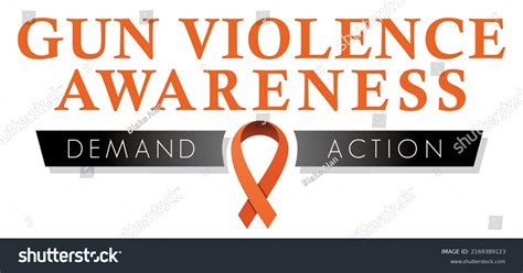 Gun Violence Awareness Ribbon Orange Ribbon Stock Vector Royalty Free