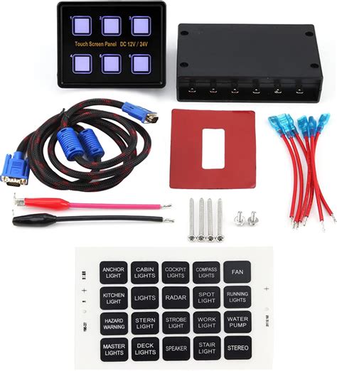 6 Gang Switch Panel 12v Light Switch Panel 12v Rv Parts 12v 24v 6 Gang Touch Sn Control Panel