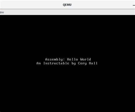 Hello World In X86 Nasm Assembly 14 Steps Instructables