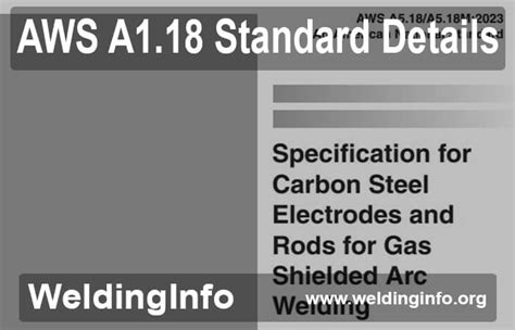 Aws A5 18 Standard Details Weldinginfo