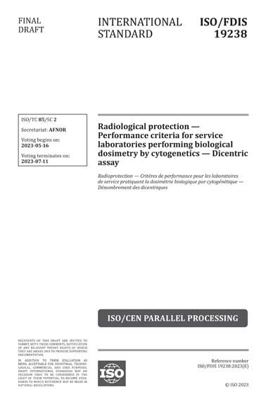 ISO FDIS 19238 2023 Radiological Protection Performance Criteria For Service Laboratories