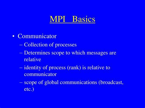 Mpi Message Passing Interface Ppt Download
