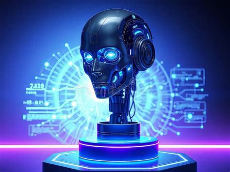 Advanced Artificial Intelligence A Futuristic Robot Head Visualization Of Cognitive Computing
