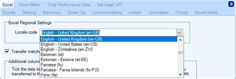 Topic Excel Settings And Additional Data
