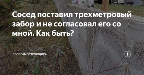 Сосед поставил трехметровый забор и не согласовал его со мной Как быть Блог самостройщика Дзен