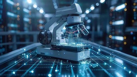 The Microscope Is On The Table A Modern Microscope In A Research