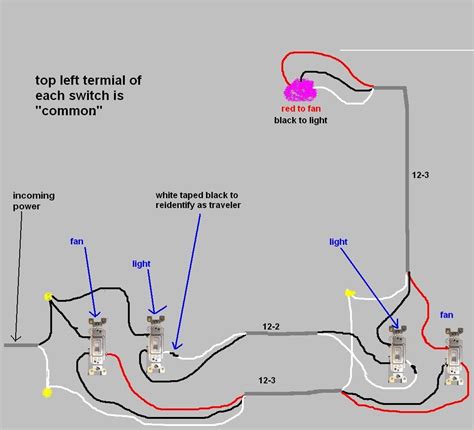 Fan And Light Wiring Diagram With Switches