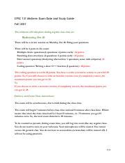 CPSC Midterm Exam Guide Study Tips Topics For Success Course Hero