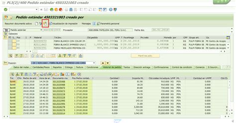 Grupo Meid Perú Sac Transaccion Me23n Sap