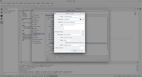 Kate Run Script Command In Embedden Terminal Kde Plasma Manjaro