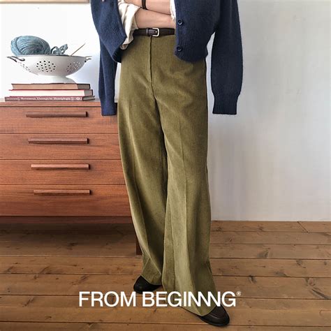 프롬비기닝 Made 컬러코듀로이 와이드팬츠 3color