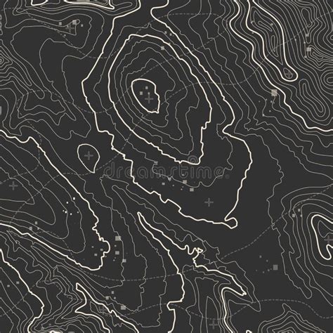 Seamless Pattern Topographic Map Background With Space For Copy Seamless Texture Line