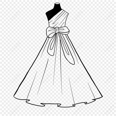 한 어깨 나비 일러스트 웨딩 드레스 클립 아트큰 치마 Png 일러스트 무료 다운로드 Lovepik