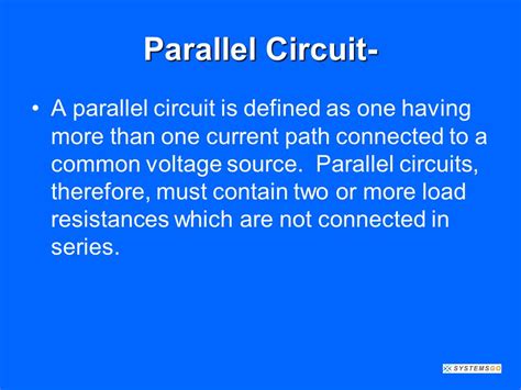 What Is The Meaning Of Parallel Circuit Circuit Diagram