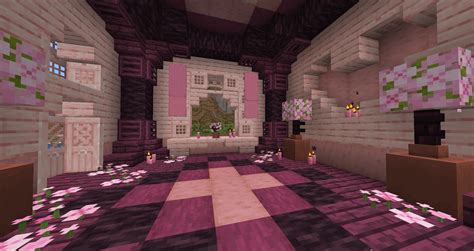 Made A Room With The New Cherry Wood Its So Beautiful Rminecraft