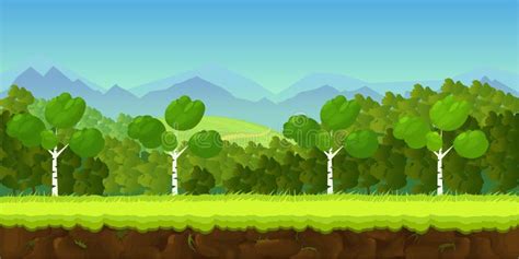 Game Background 2d Application Stock Vector Illustration Of Landscape Interface 73563005
