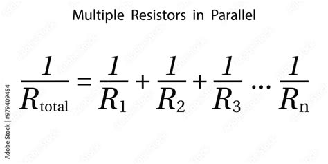 Resistors In Parallel Formula On The White Background Education