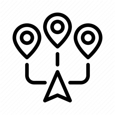 Destinations Location Placeholder Multiple Point Icon Download On