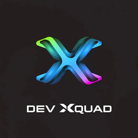 Logo Design For Dev Xquad Futuristic Tech Symbol On Clean Background Ai Logo Maker