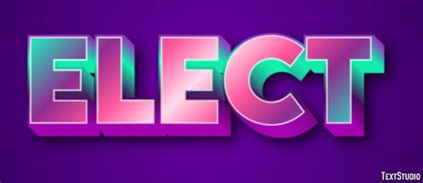 Elect Text Effect And Logo Design Word