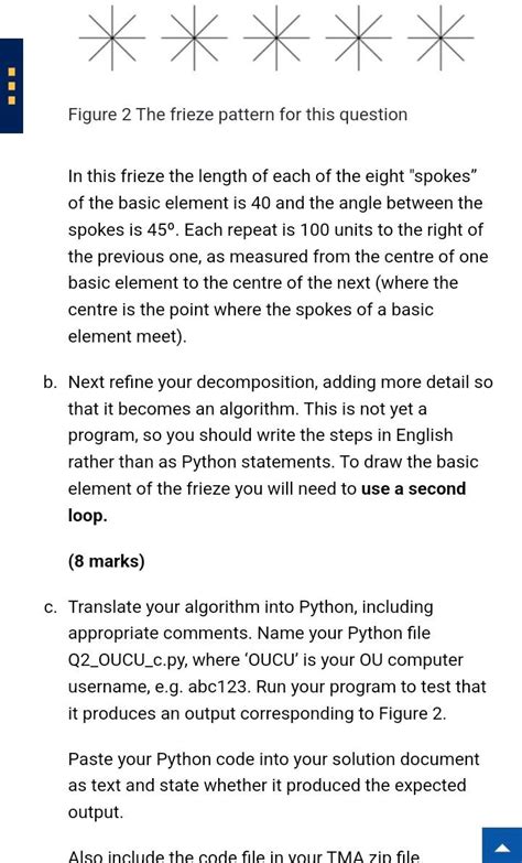 Solved Figure 2 The Frieze Pattern For This Question