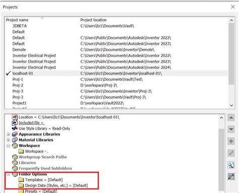 Solved Putting Design Data And Templates In Vault 2024 Autodesk