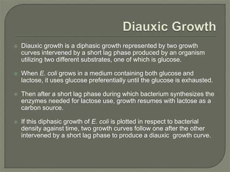 Bacterial Growth Diauxic Growth Synchronous Growth And Continuous Growth Pptx Chemistry