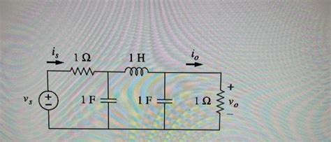 Solved 4 For The Following Circuit Vo And Io Denote Output