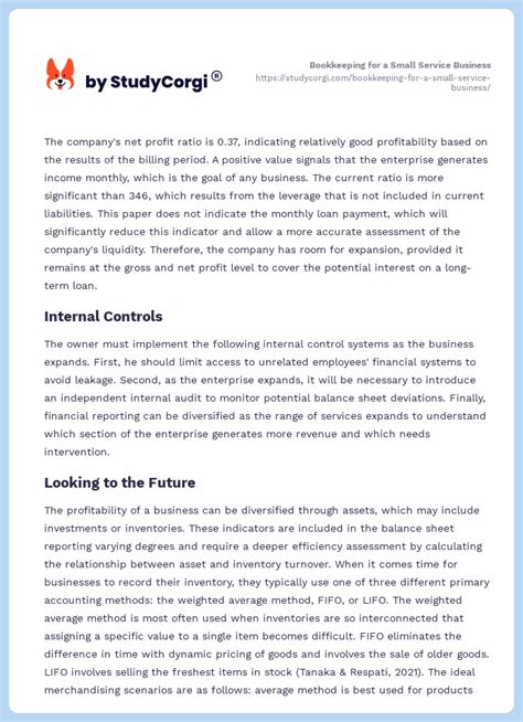 Bookkeeping For A Small Service Business Free Essay Example