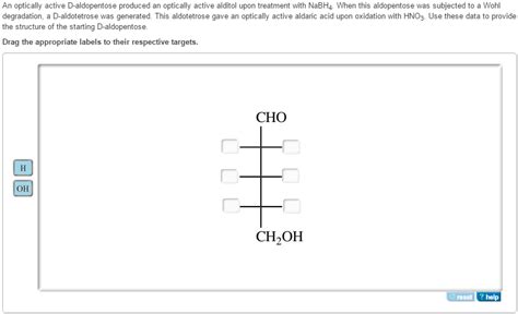 Solved An Optically Active D Aldopentose Produced An