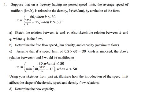 solved suppose that on a freeway having no posted speed