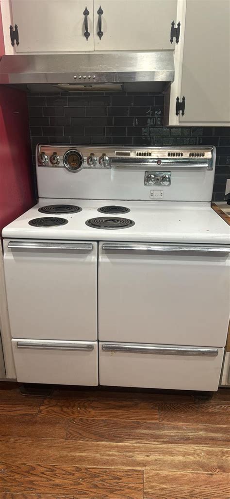 1950s Ge Vintage Electric Stove And Double Oven Automatic Calrod Etsy