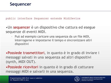 dispositivi midi in java ppt scaricare