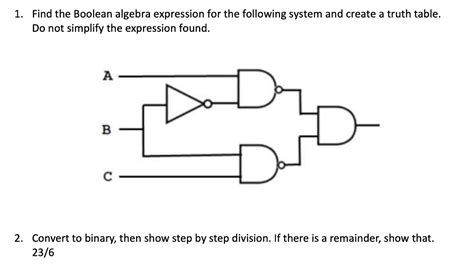 Solved 1 Find The Boolean Algebra Expression For The