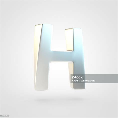 3d 렌더링은 편지 H 대문자 흰색 배경에 고립 0명에 대한 스톡 사진 및 기타 이미지 0명 3차원 형태 그림자 Istock