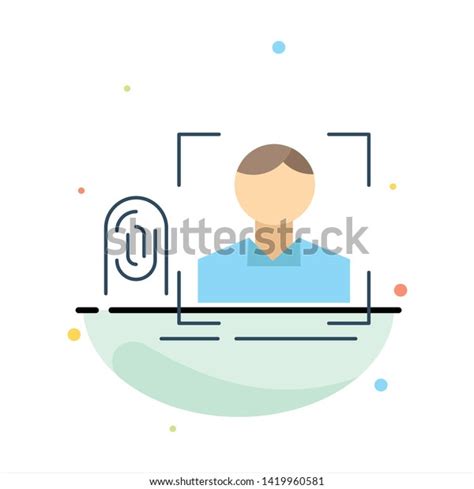 Finger Fingerprint Recognition Scan Scanning Flat Stock Vector Royalty Free 1419960581