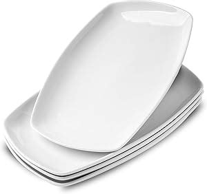 Fmbb White Rectangular Plate Set Ceramic Large Serving