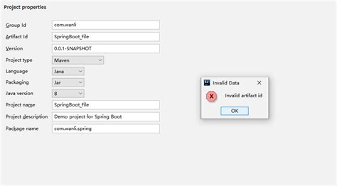 Idea创建springboot项目报invalid Artifact Id Csdn博客