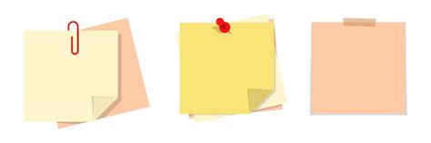 Template Paper Notes Vector Set 11117232 Vector Art At Vecteezy