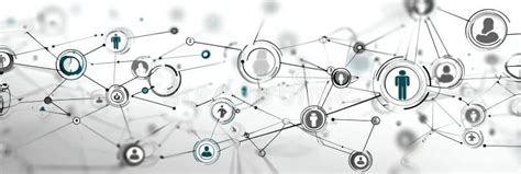 Network Grid Illustrating Connections Between Digital Avatars And Users In A Collaborative